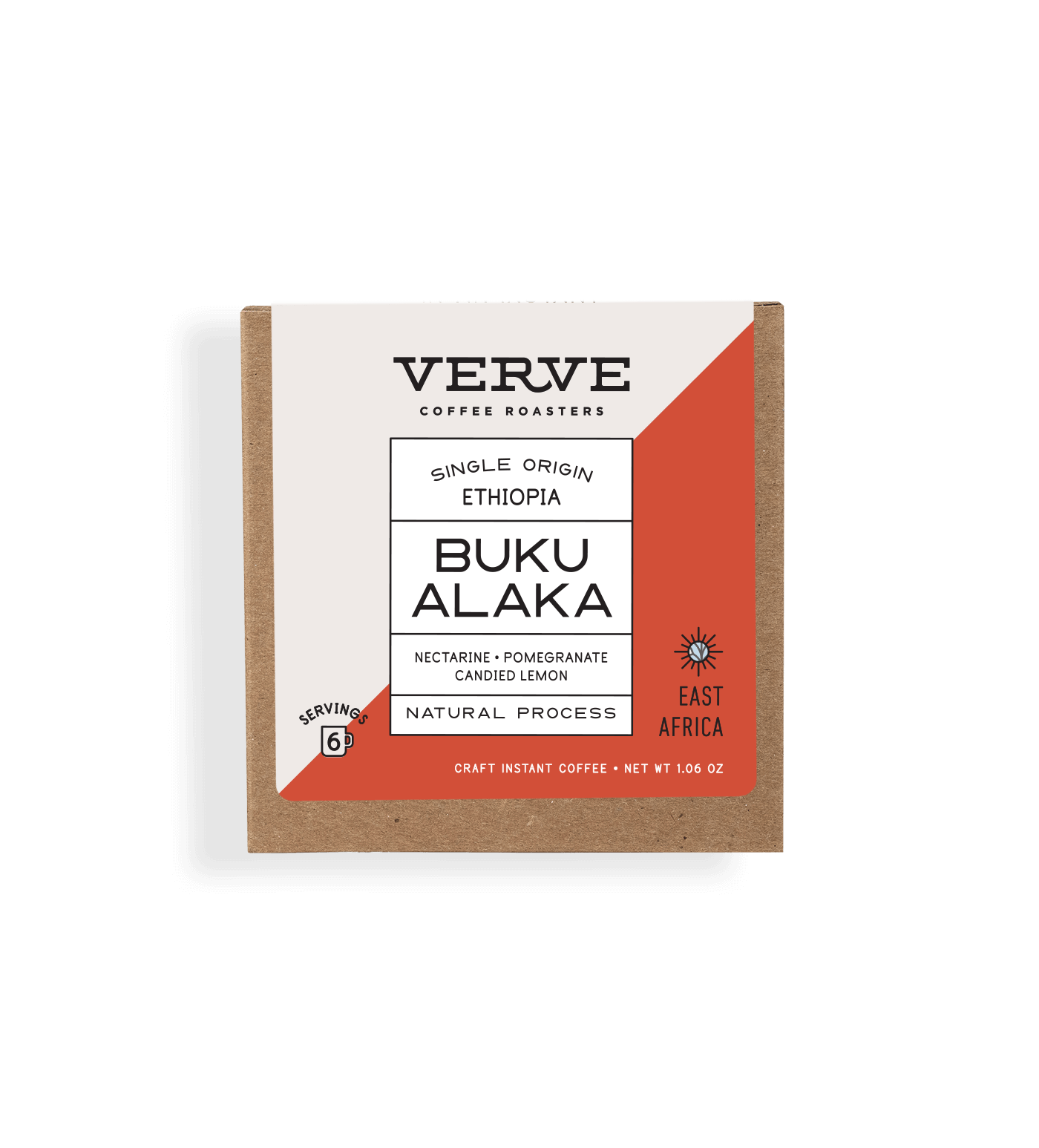 Verve Coffee | Ethiopia Buku Alaka | Craft Instant Coffee | 6 Pack
